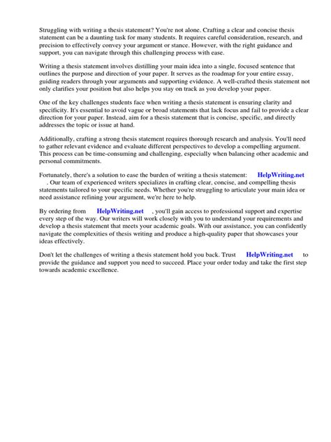How Do You Write A Clear Thesis Statement Pdf Essays Thesis