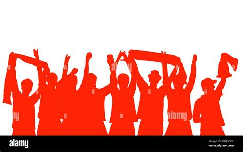 Soccer Fans Silhouette