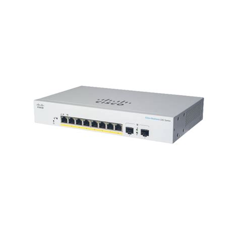 10 Port Gigabit Ethernet PoE Smart Switch CISCO CBS220 8FP E 2G EU