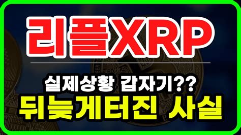 리플 전망 뒤늦게 터진 사실 갈링하우스 끝났다 업비트시황 코인시황 급등코인추천 리플대응 Youtube