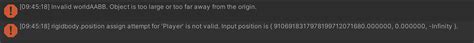 Rigidbody On Timeline Invalid Worldaabb Unity Engine Unity Discussions