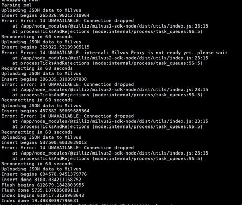 Bug Milvus Standalone Not Robust At Batch Insert Operation · Issue 19327 · Milvus Iomilvus