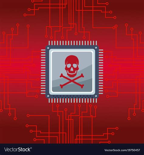 Microchip Circuit Technology Royalty Free Vector Image