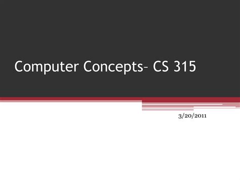 Computer Concepts Chapter No 1 Ppt