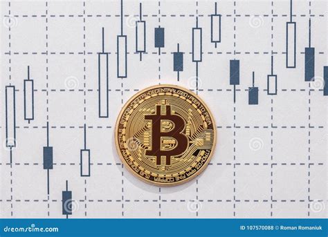 Bitcoin On Graph Stock Photo Image Of Profit Business 107570088
