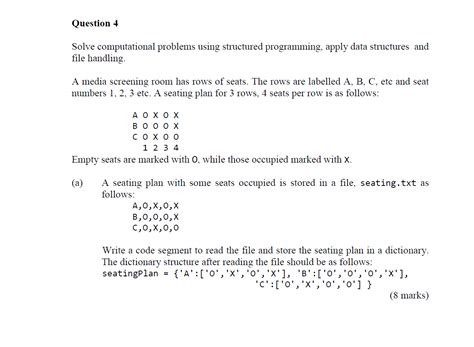 Solved Question 4 Solve Computational Problems Using