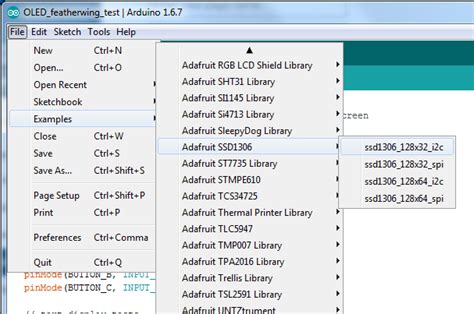 Arduino Library And Examples Monochrome Oled Breakouts Adafruit