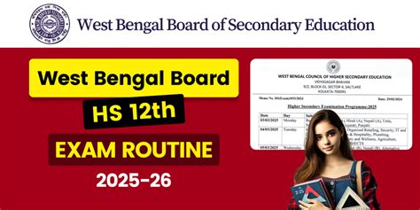 Hs Exam Routine 2026 West Bengal Board Revised