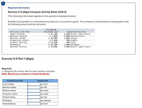 solved required informationexercise 4 2 algo ﻿compute
