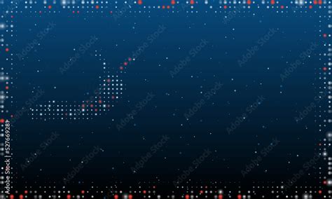 On The Left Is The Caterpillar Symbol Filled With White Dots Pointillism Style Abstract