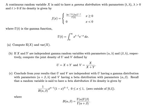 solved 0 a continuous random variable x is said to have a