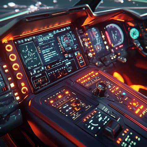 A Closeup Of The Aircraft Cockpit Design Showing Advanced