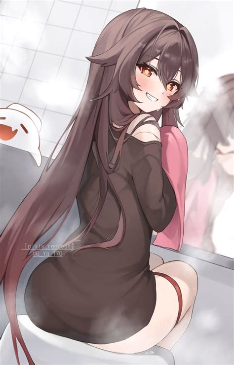 Hu Tao After Taking A Hot Bath By じや R Hutao Mains