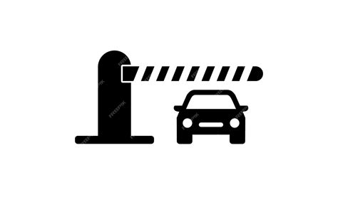 Premium Vector Parking Barrier Outline And Filled Vector Sign