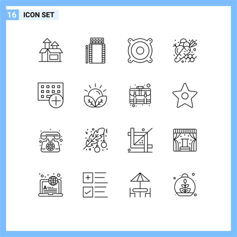 User Interface Pack Of 16 Basic Outlines Of Add Food Box Farm Agriculture Editable Vector Design