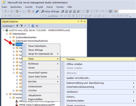 Wsus Datenbank Von Wid Auf Sql Server Migrieren Windowspro