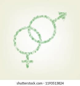 Sex Symbol Sign Vector Green Hexagon Stock Vector Royalty Free Shutterstock
