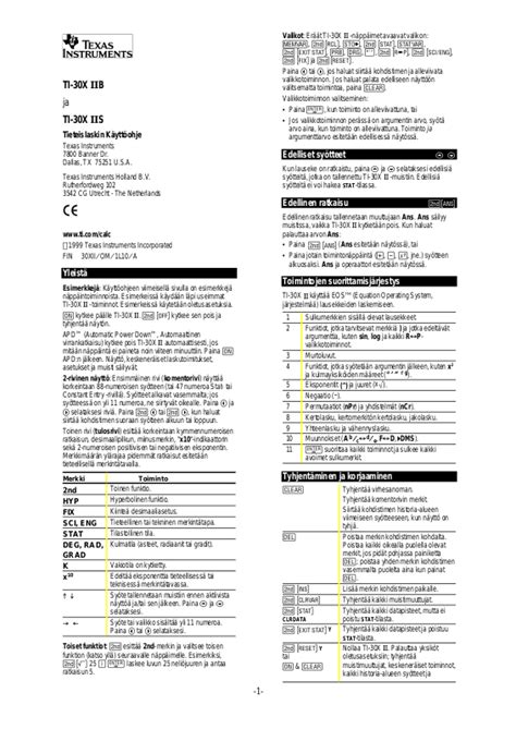 Texas Instruments Ti 30x Iis Ti 30x Iib User Manual