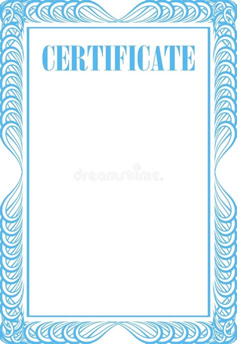 Empty Certificate Stock Vector Illustration Of Calligraphic 42321626