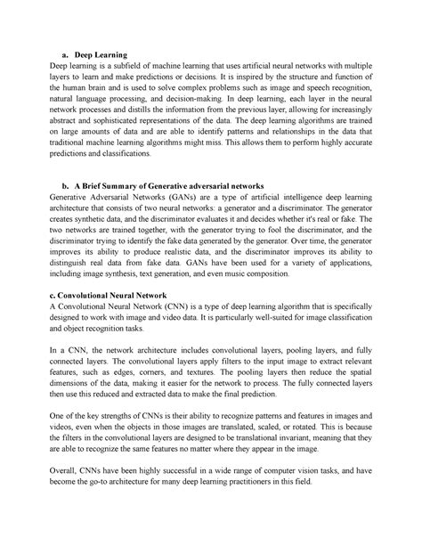 Lecture Notes Week 13 Artificial Intelligence Course A Deep Learning