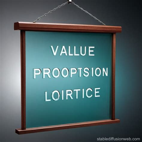Glass Sign With Value Proposition Stable Diffusion Online