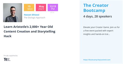 Hassan Ghiassi The Creator Bootcamp