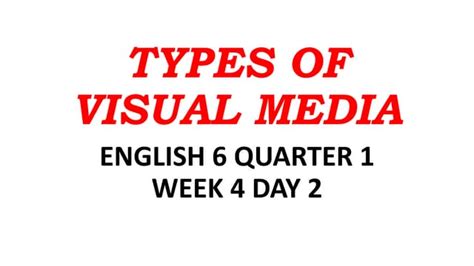 Types Of Visual Mediapptx