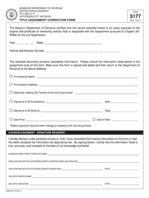 2011 2026 Form Mo Dor 5177 Fill Out Sign And Share Online Pdffiller