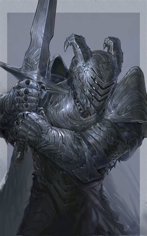 Nameno92372763 Original Highres 1other Armor Border Breastplate Chainmail Fake Horns