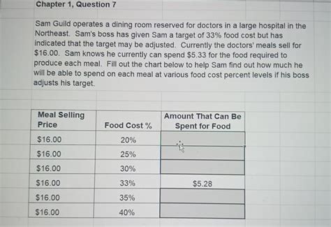 Solved Chapter 1 ﻿question 7sam Guild Operates A Dining