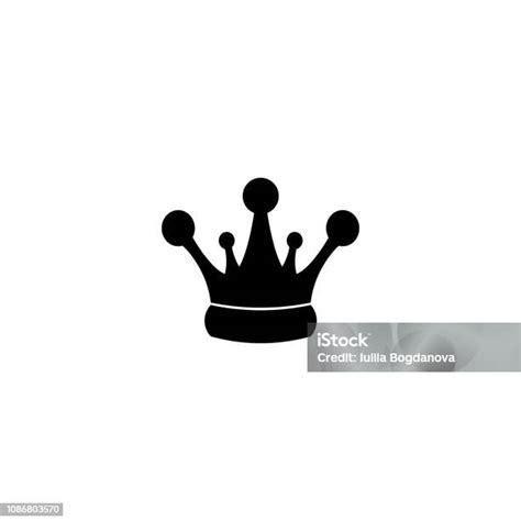 흰색 배경에 고립 된 유행 플랫 스타일에서 크라운 아이콘 벡터 일러스트입니다 공주에 대한 스톡 벡터 아트 및 기타 이미지 공주 교육 권위 Istock
