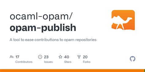 Github Ocaml Opam Opam Publish A Tool To Ease Contributions To Opam Repositories