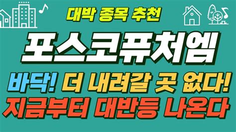 포스코퓨처엠 바닥 더 내려갈 곳 없다 지금부터 대반등 나온다 포스코퓨처엠주가 포스코퓨처엠주가전망 포스코퓨처엠전망