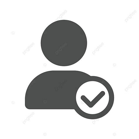 User Profile Button With Checkmark Icon For Web And Mobile Vector Sign