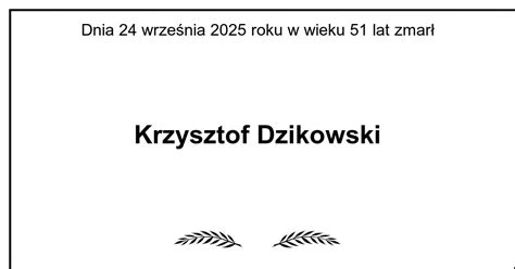 Nekrolog Krzysztof Dzikowski