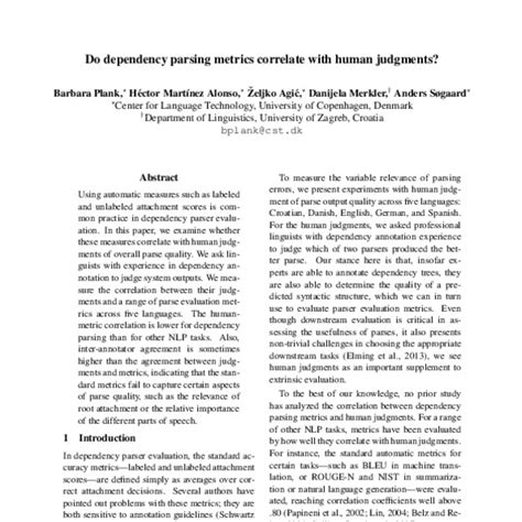 Do Dependency Parsing Metrics Correlate With Human Judgments Acl