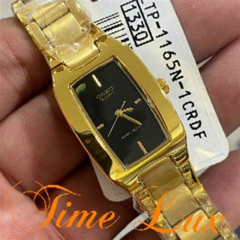 Casio Ladies Gold Ltp 1165n 1c Ltp 1165 Black Face Shopee Philippines