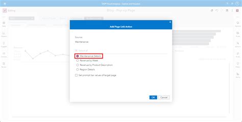 Sas Visual Analytics Pop Up Pages