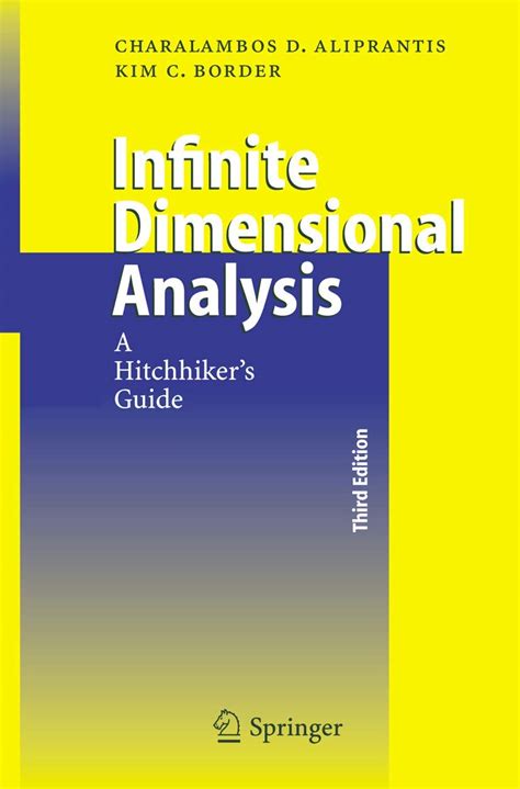 Buy Infinite Dimensional Analysis A Hitchhikers Guide Book Online At Low Prices In India