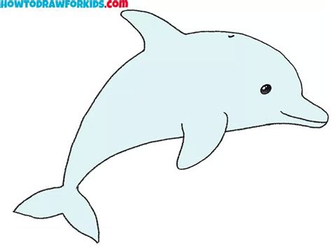 A Drawing Of A Dolphin Jumping In The Air