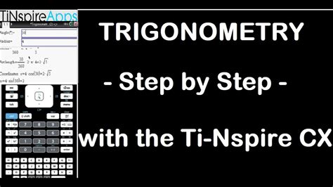Trigonometry Step By Step On The Ti Nspire Cx Youtube