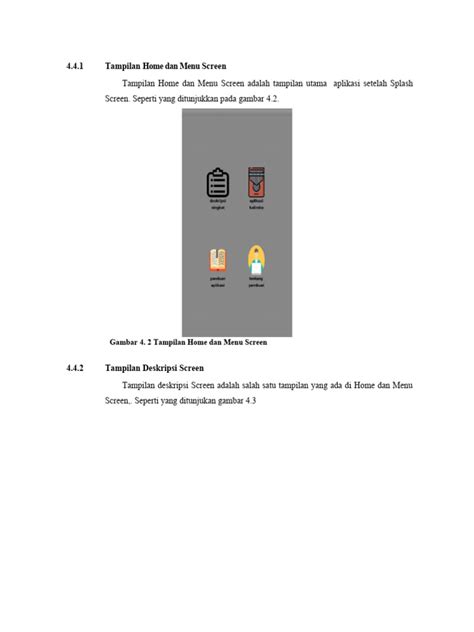 Tampilan Home Dan Menu Screen Pdf