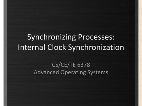 synchronizing processes ppt download