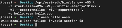 Error WASM Module Load Failed Invalid Section Id Issue Bytecodealliance Wasm Micro