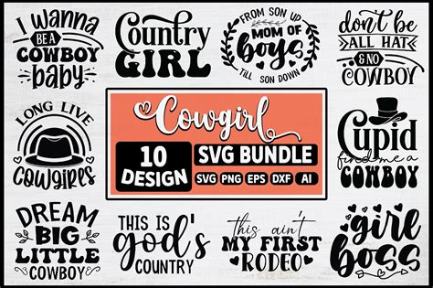 Cowgirl Svg Bundle Cowgirl Svg Designs Graphic By T Shirtbundle