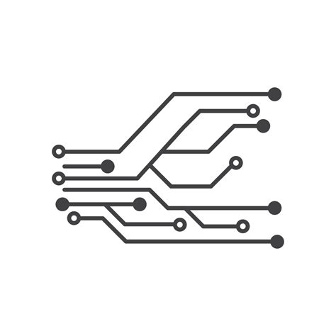 Circuit Board Line Cpu Chip Icon Logo Illustration Vector Vector Art At Vecteezy