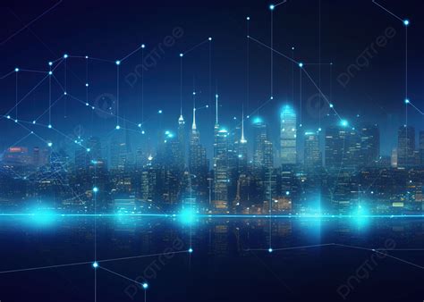 스마트 시티와 추상 라인 도트는 빅 데이터 연결 기술을 연결합니다 스마트 시티 회로망 연결 배경 일러스트 및 사진 무료 다운로드 Pngtree