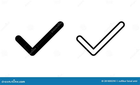 Check Icon Check Mark Icon Check List Button Icon Stock Vector