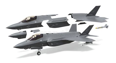 Digital Rendering Of A Modern Fighter Jet Likely An F 35 Shown In An