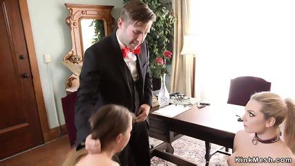 Master Fucks Slaves In Upper Floor Office